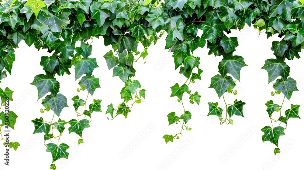Green leaves Javanese treebine or Grape ivy Cissus spp jungle vine ...