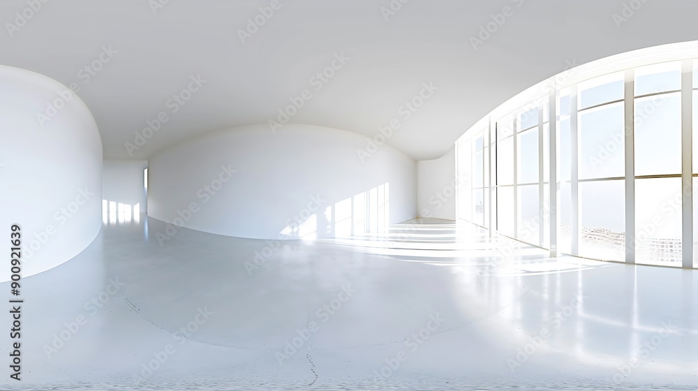 empty room without furniture full spherical hdri 360 panorama in ...