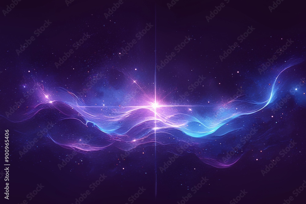 Abstract cosmic pulse waves background with cosmic pulse waves and ...