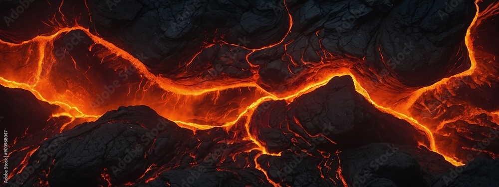 Lava texture fire background rock volcano magma molten hell hot flow ...