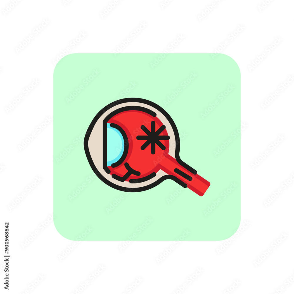 Eyeball line icon. Eyesight, check-up, health. Anatomy concept. Vector ...