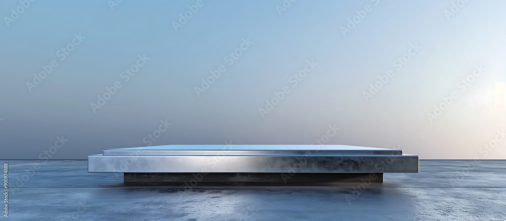 Brushed Metal Platform A brushed metal platform with a sleek finish ...