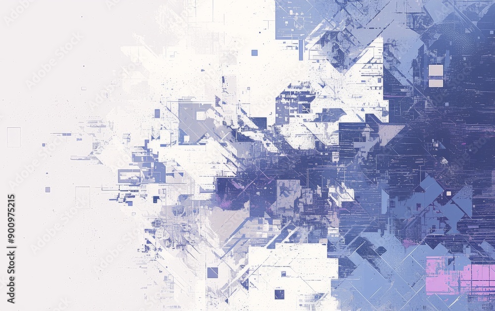 Abstract dynamic digital glitch background featuring fragmented patterns and vivid colors ...