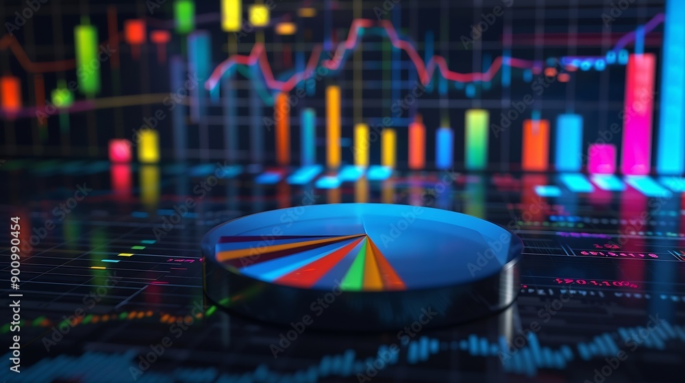 chart graph finance stock analysis financial digital growth investment ...