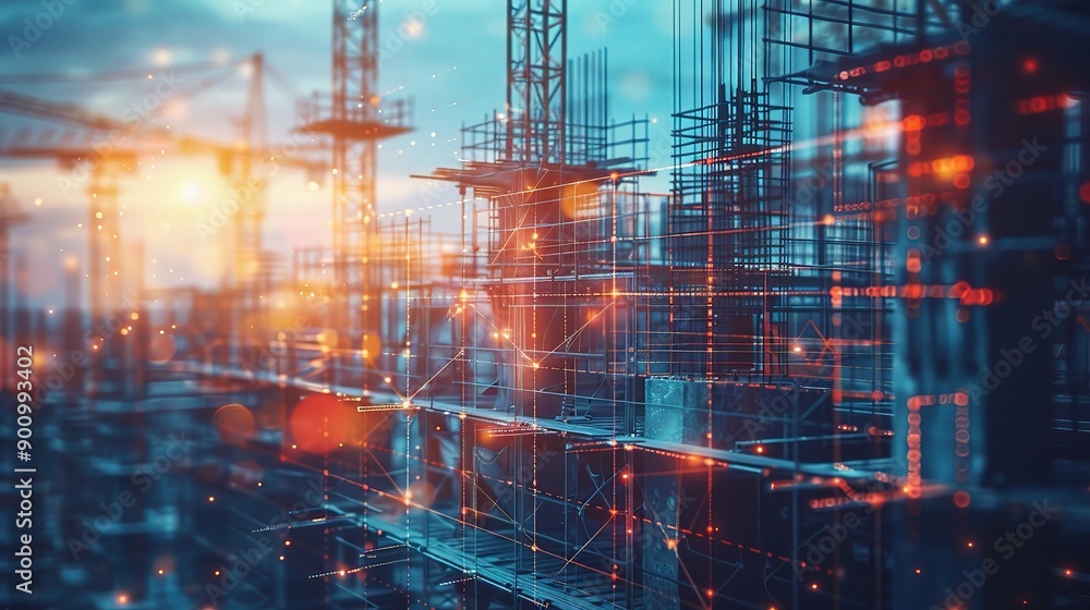 Project management technology interface with digital timelines, task ...