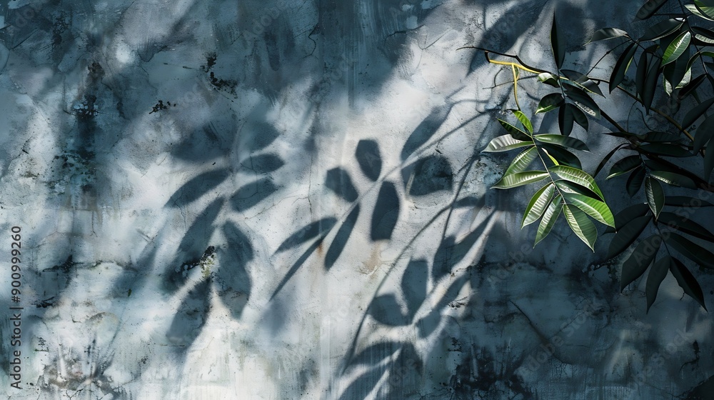Shadow and sunshine with light of leaves reflection Jungle gray ...