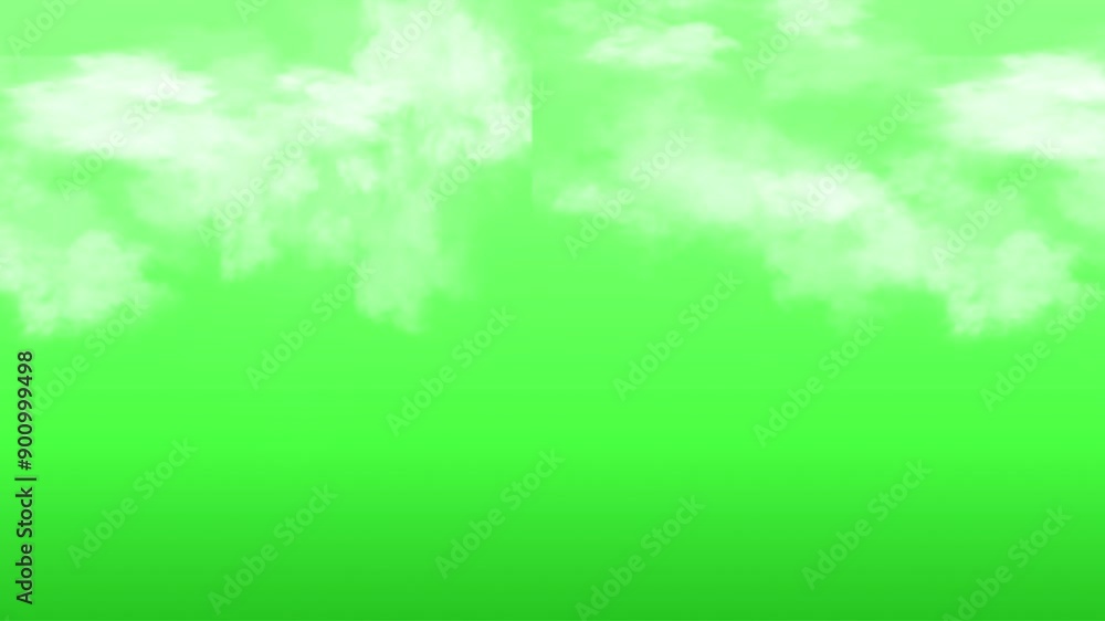 Moving clouds motion graphic effects on green screen background ...
