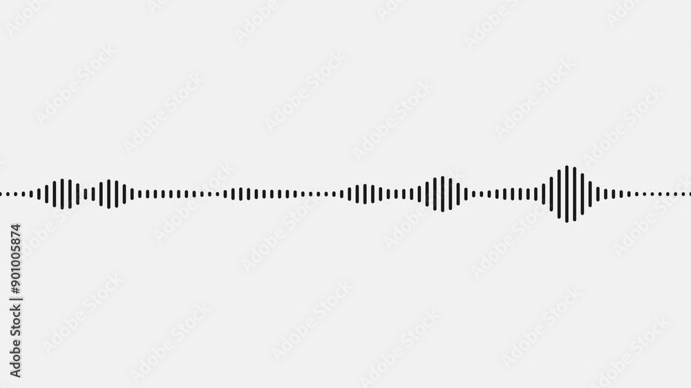 black soundwaves with black bars on white background, Sound wave ...
