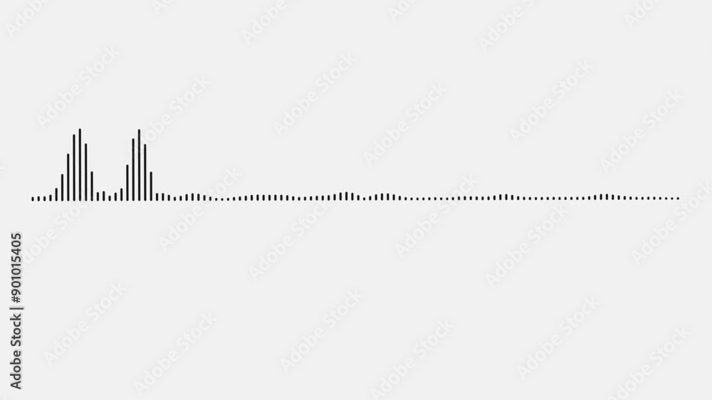 sound wave or audio wavefrom isolated on white background. White audio ...