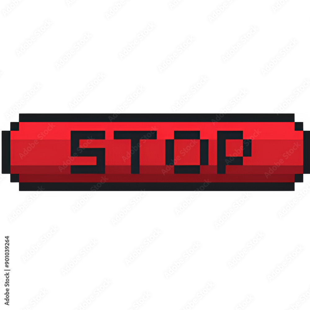 pixel buttons of the game interface, box with pixelated text, Menu game ...