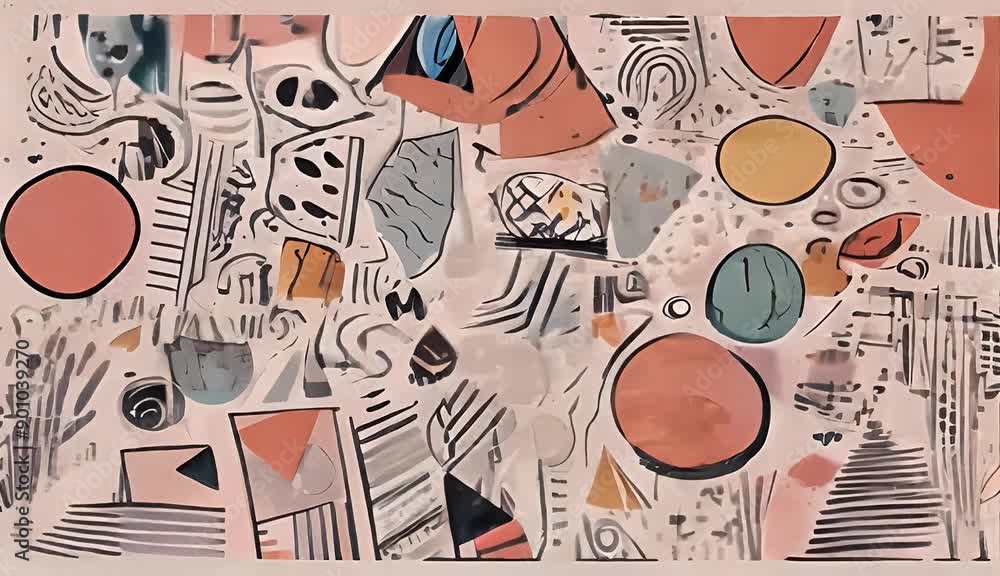 design doodles isolated Abstract painted shapes hand frames ...