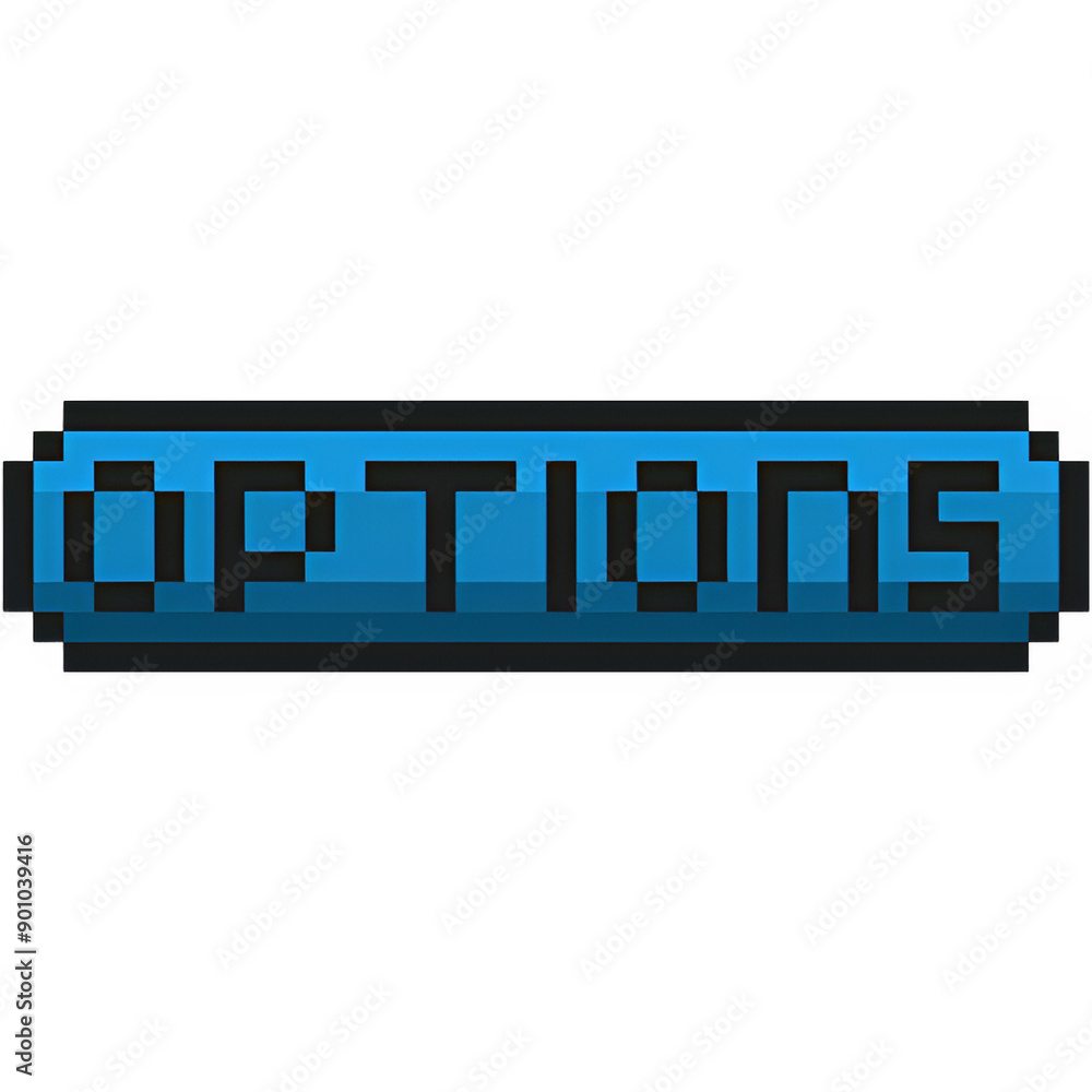 Pixel Buttons Of The Game Interface Box With Pixelated Text Menu Game Buttons Game Menu
