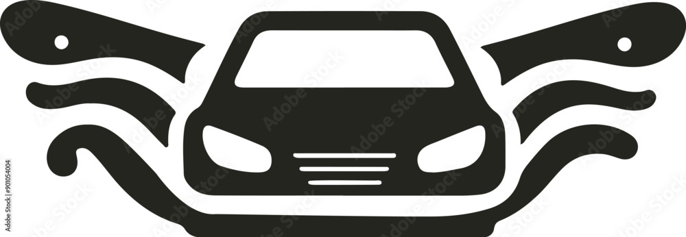 A dynamic car vector design showcasing a sleek, aerodynamic silhouette ...