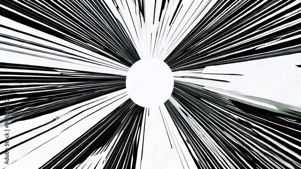 Dynamic Action Lines Depicting Explosive Power and Speed in Manga Style ...