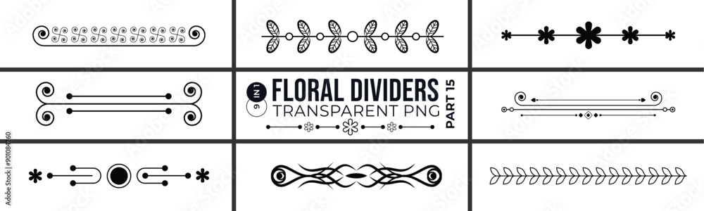 Line dividers. Decorative swirl text separators, vintage divider ...