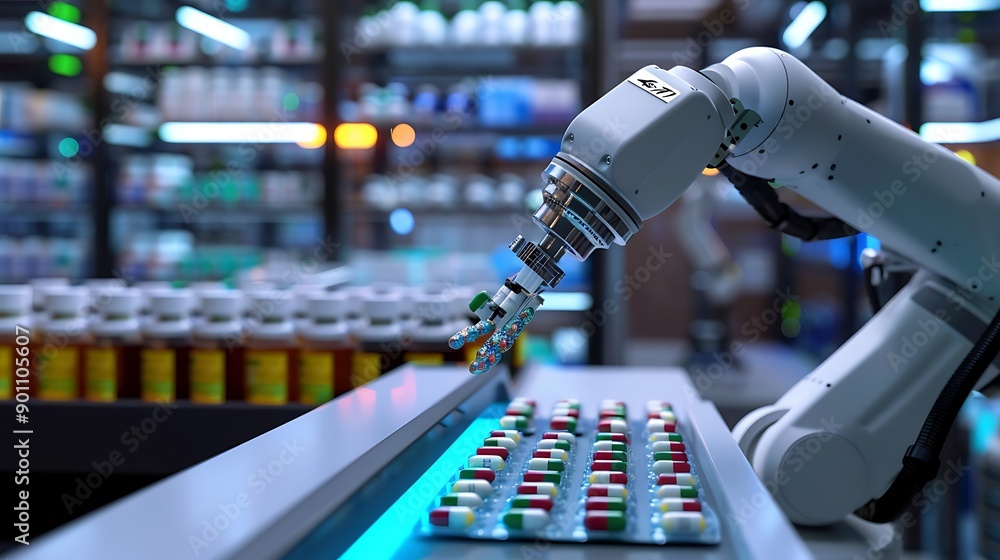 Advanced Robotic Pharmacy System for Automated Pill Selection Packaging ...