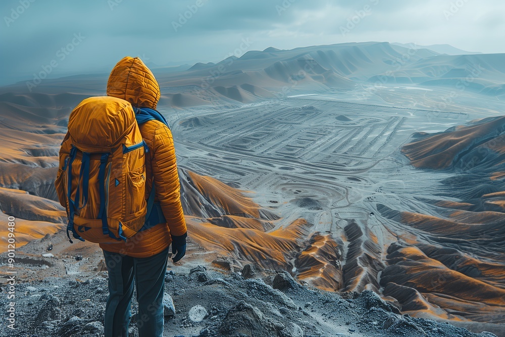 Enthusiastic Explorer Unveils Ancient Wonders of Nazca During Sunrise ...