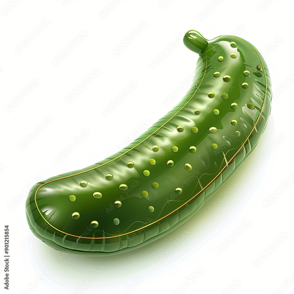 Inflating Cucumber, Cartoonish Air Stuffed Toys, Rounded Shapes, 3D ...