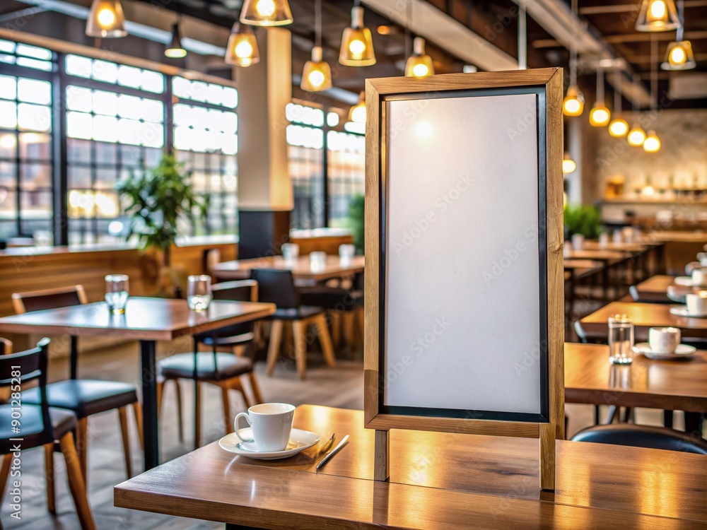 Blank restaurant menu board mockup with a modern design background ...