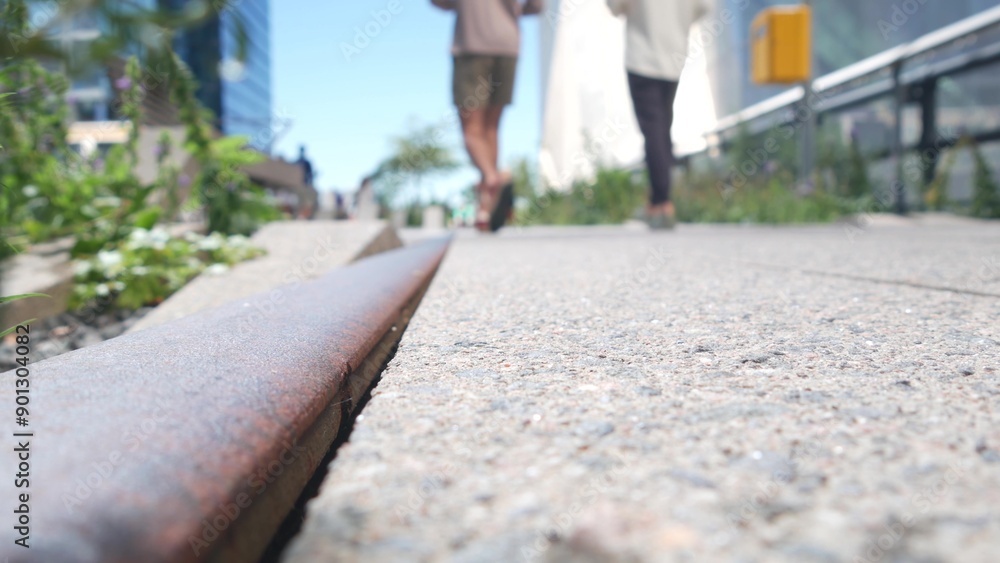 New York City High Line elevated greenway, Manhattan Midtown, USA ...