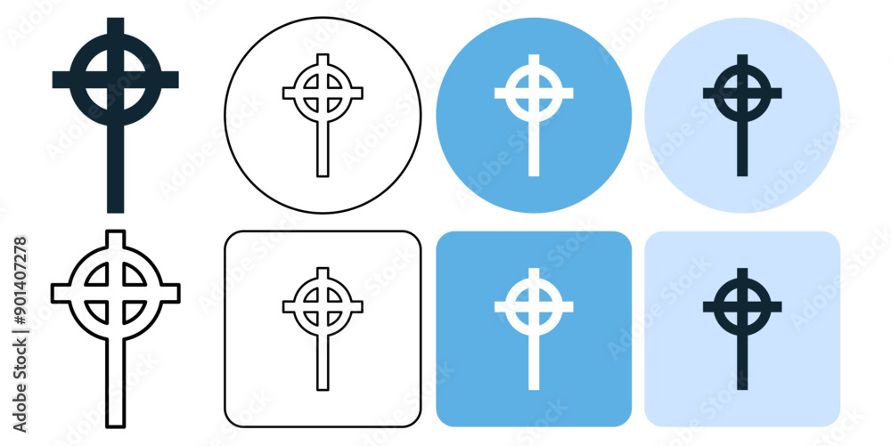 Catholicism Christ Jesus, cross icon symbol ui and ux design, glyphs ...