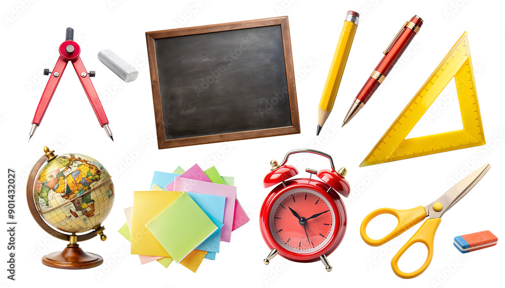 Back to School PNG Set. Collection with school elements isolated on ...