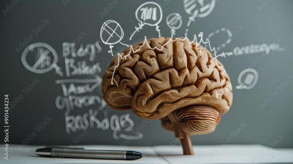 Explore Cognitive Bias Theory through a whimsical sketch of a brain ...