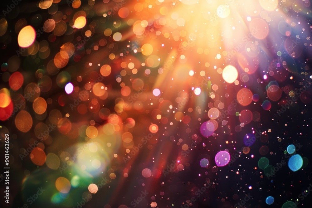 intense rainbow color and mainly off screen lens flare overlay texture ...