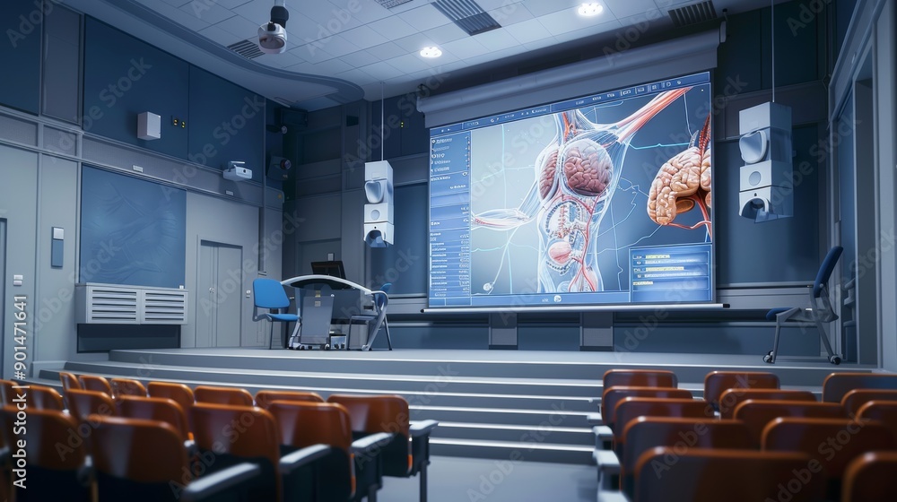 Empowering Education Medical University Lecture Podium with Anatomical ...
