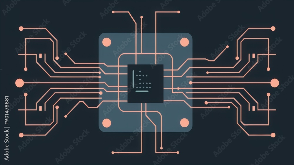 Diagram of a logic gate circuit, illustrating the function of AND, OR ...