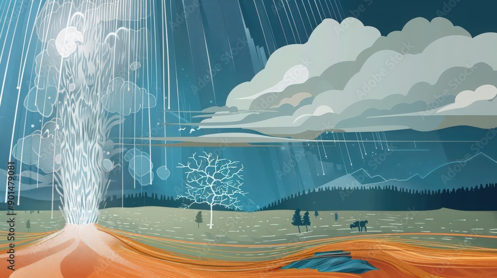 Diagram of a low-pressure system, highlighting its impact on weather ...