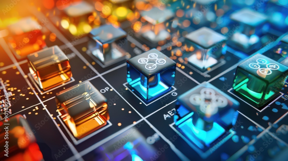 Diagram of the periodic table showcasing the main group elements ...
