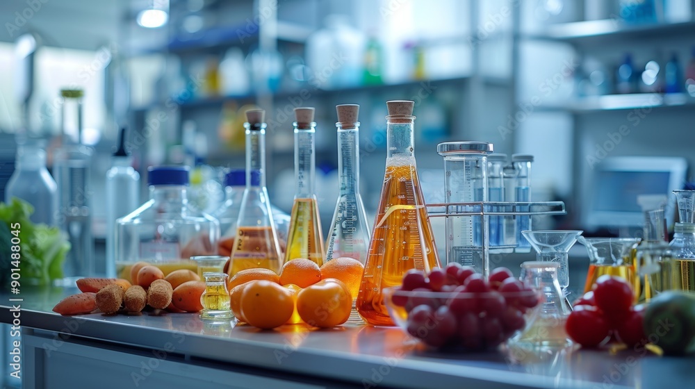 food safety testing, a well-organized display of food safety testing ...