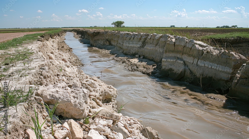 Foto de Erosion Control: Methods to mitigate soil erosion, involving ...