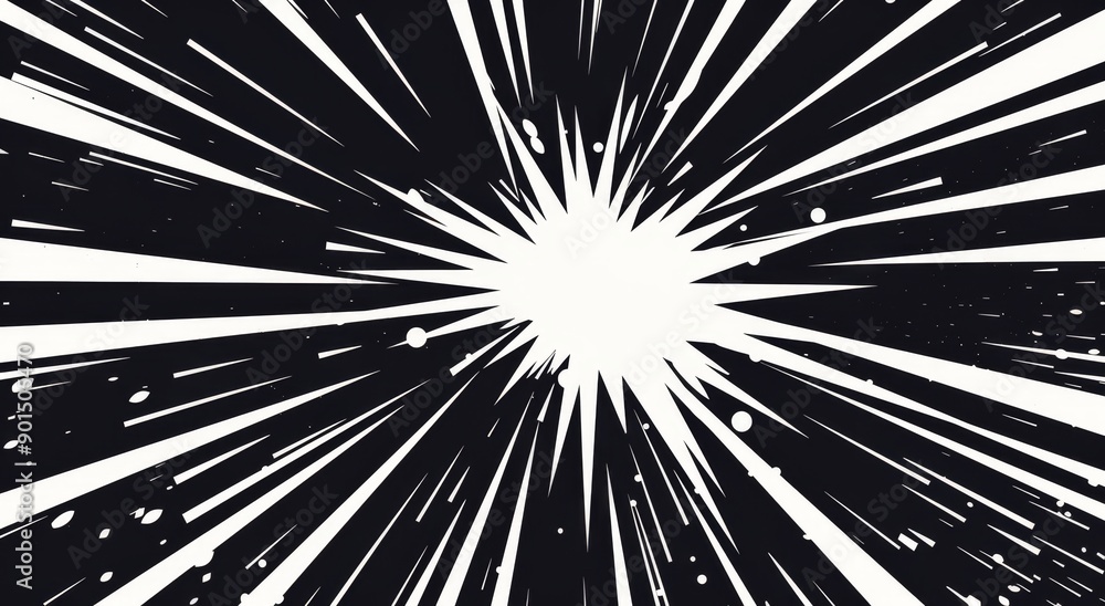 Crash zoom effect for comic books. Crash zoom effect for manga. Radial ...