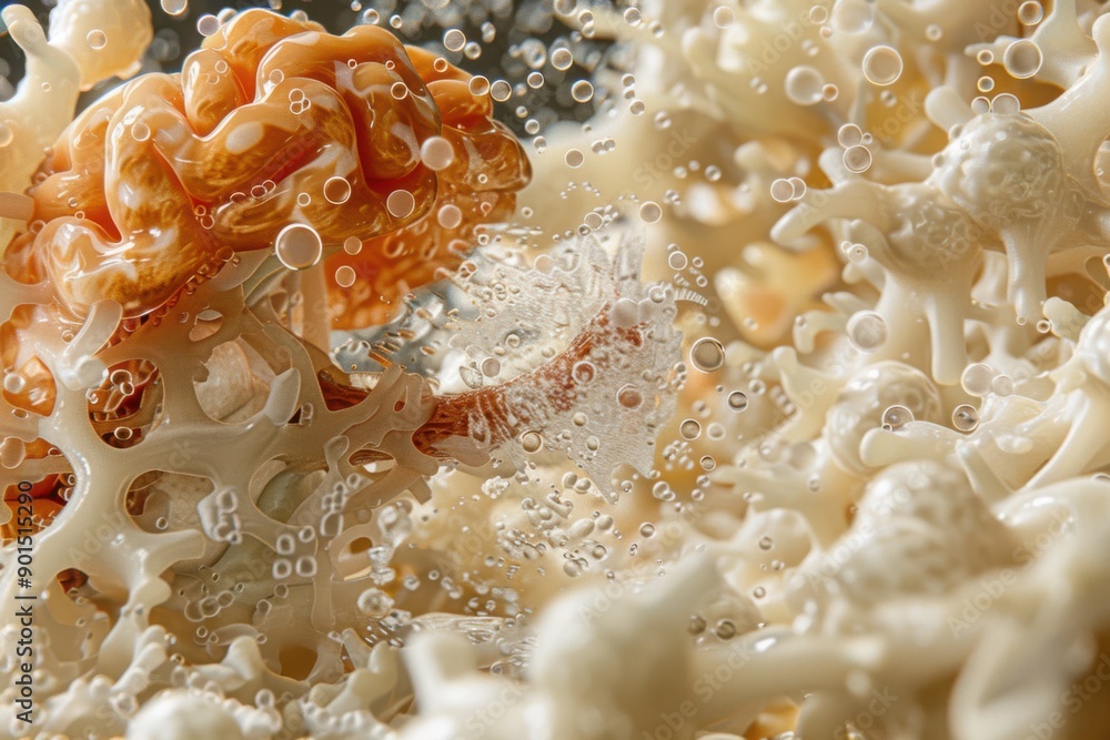 the 3D illustrations highlighting the benefits of protein on the human ...