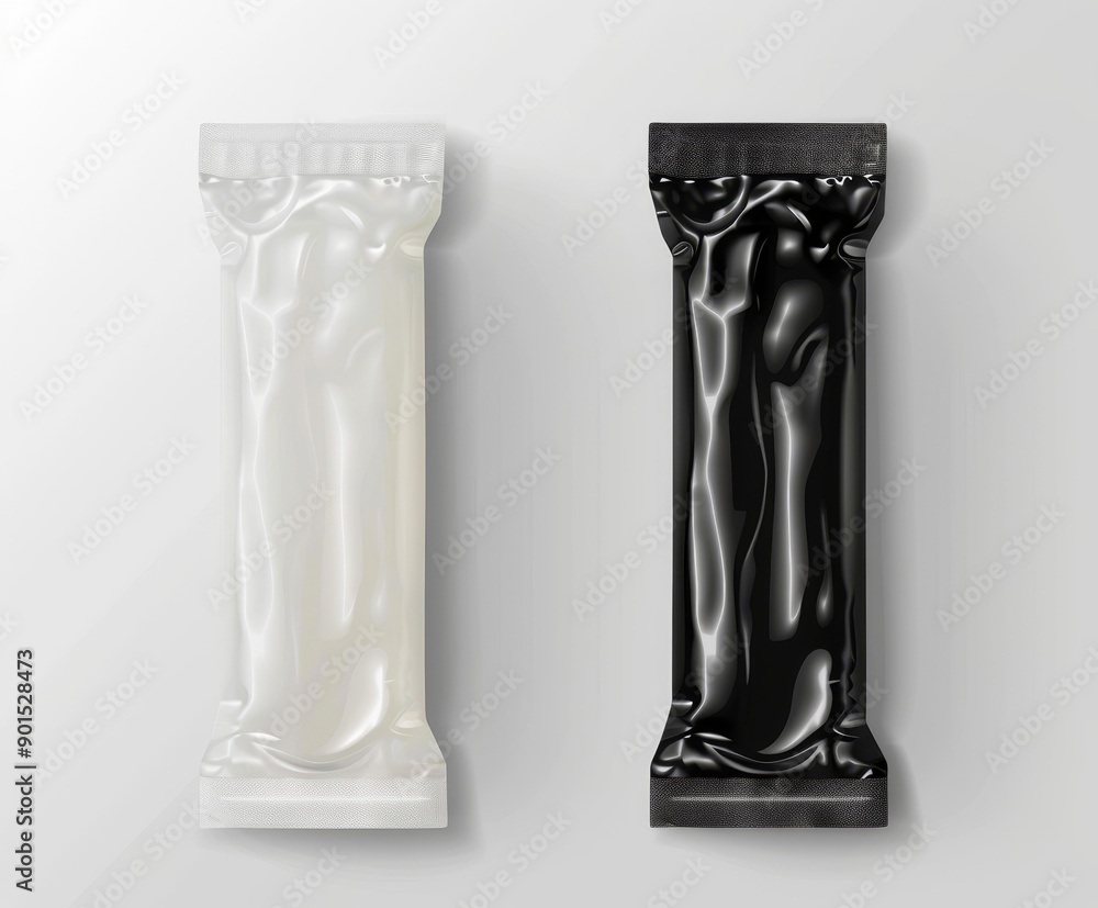 This mockup illustrates a modern realistic illustration of a chocolate ...