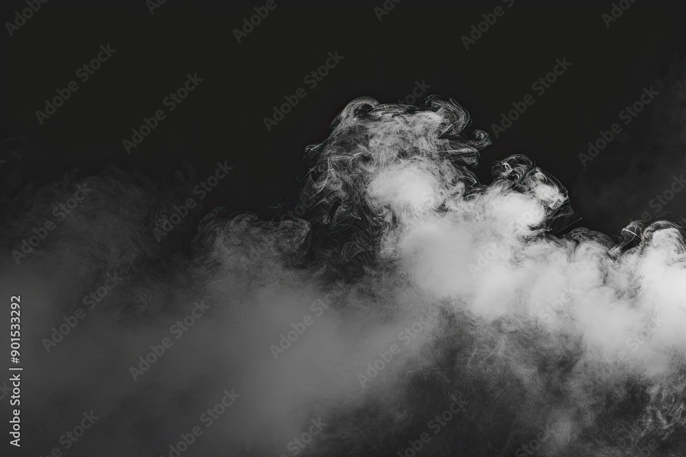Smoke steam background, smoking vapour trails backdrop, dark ...