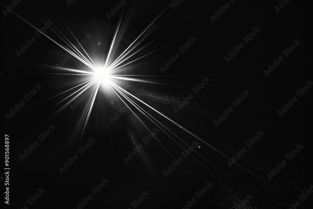 lens flare isolated black background overlay design Stock Illustration ...