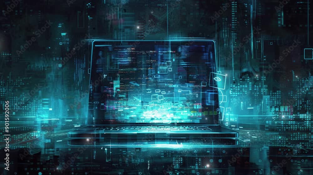 Background with code. Futuristic technology concept. Futuristic ...