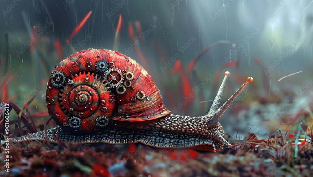 The image features gears and clockwork elements in a steampunk ...