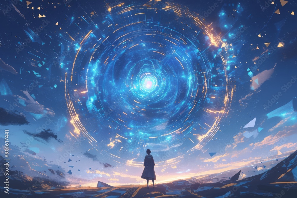 Abstract cosmic vortex textures background. Featuring cosmic vortex ...