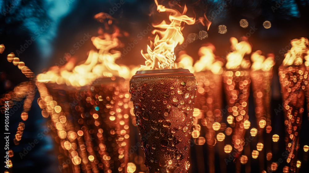 Foto de Olympic Torch Passing - The symbolic moment of the passing of ...