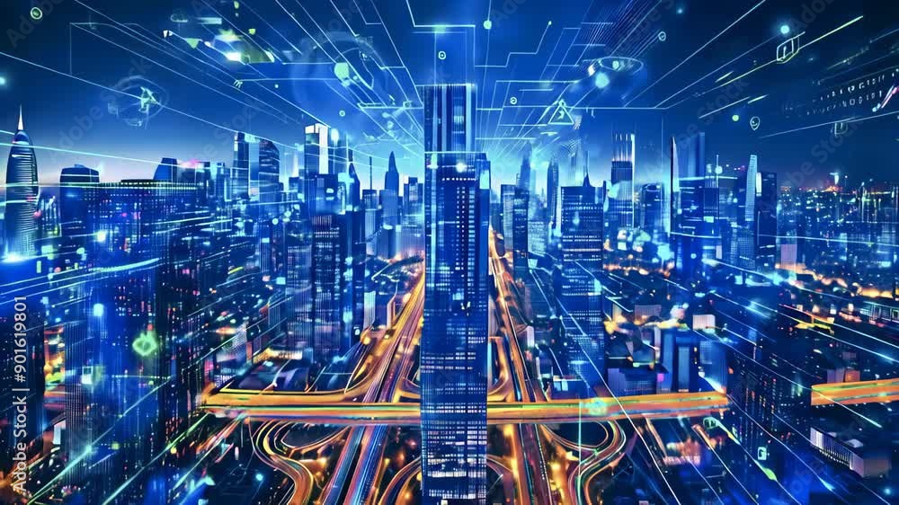 Using artificial intelligence, connection data analysis background ...