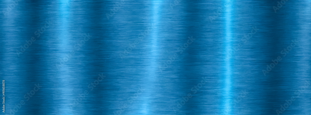 Abstract brushed metal texture with vertical streaks, blue tones, sleek ...