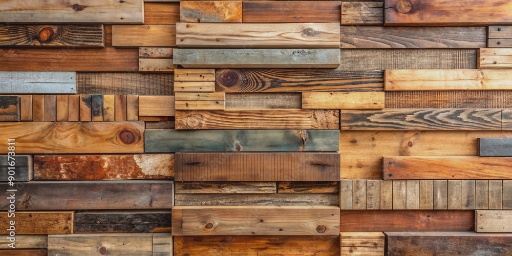 Varied wood wall textures featuring rustic wooden planks, reclaimed ...