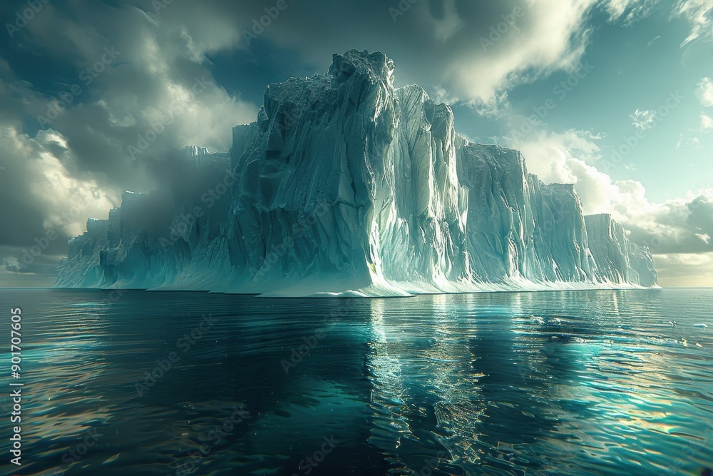 Photorealistic Iceberg Concept - Visible Above Water and Massive ...