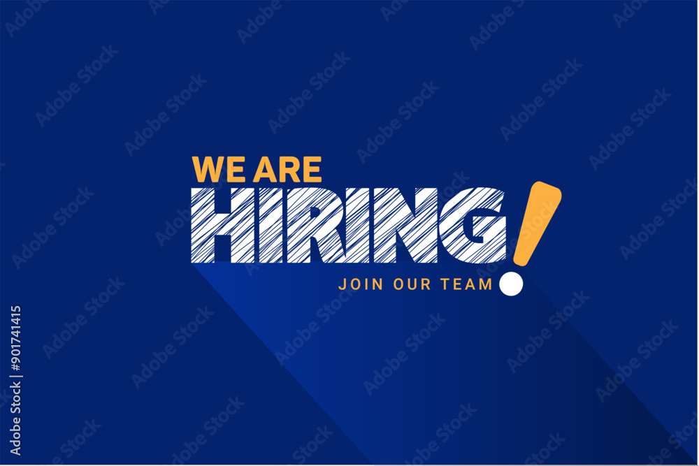 Vector we are hiring banner. Hiring recruitment design. We are hiring join our team announcement ...