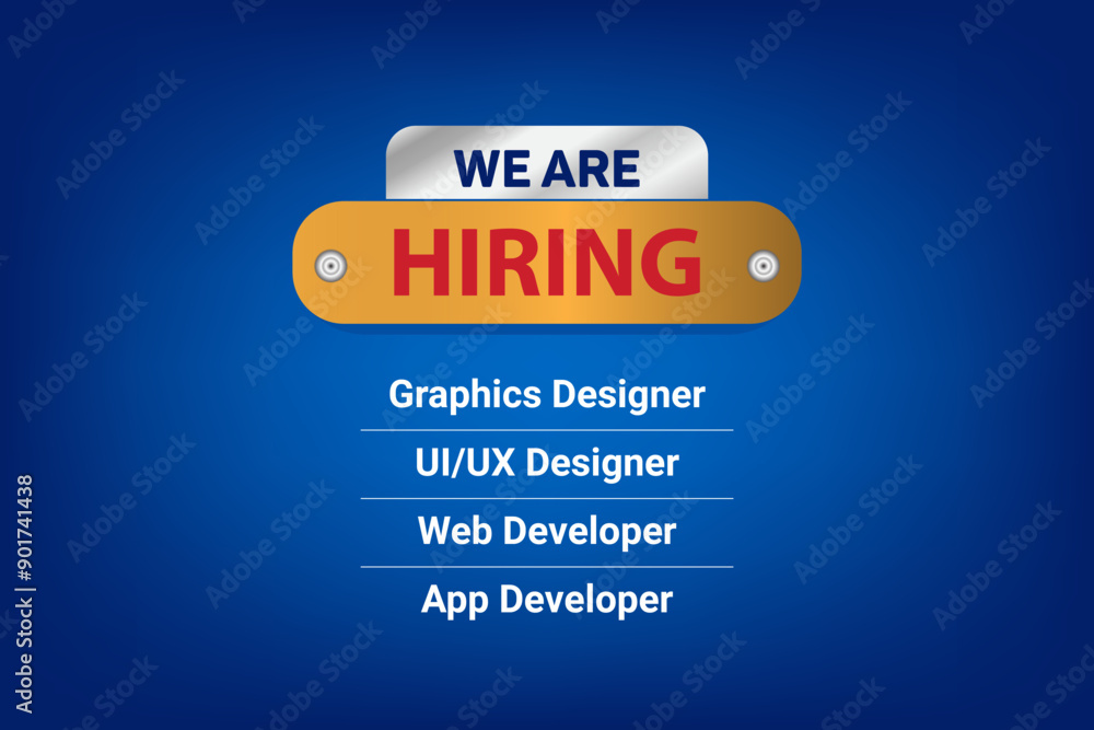 Vector we are hiring banner. Hiring recruitment design. We are hiring ...