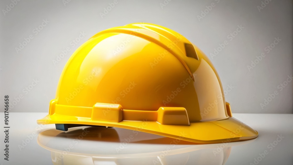 Industrial safety helmet, commonly used in construction sites for head ...